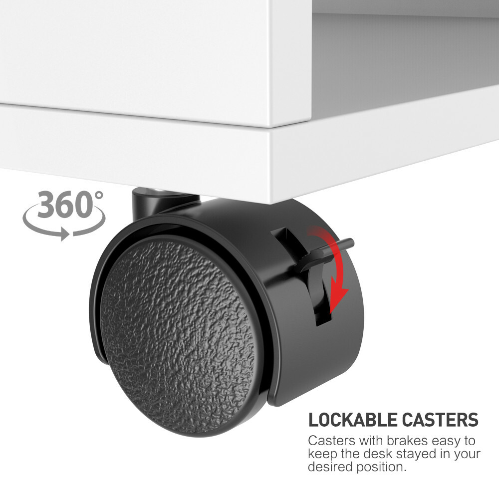 Space Saver Study Table Wooden Office Computer Desk PC Table with ...