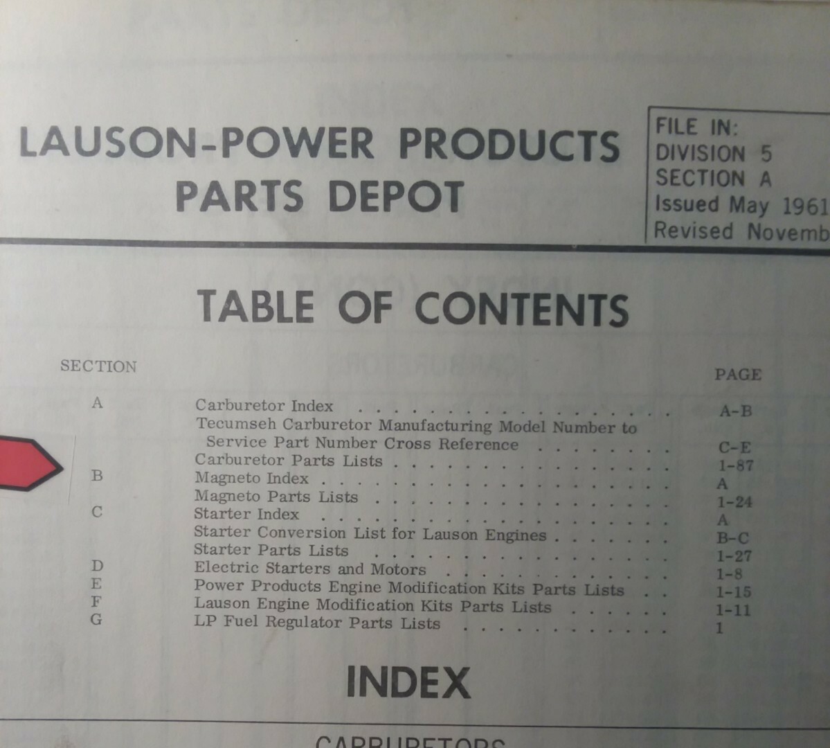 Lauson Power Products Tecumseh Engine Magnetos Ignition Parts Catalog ...