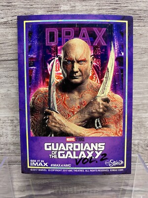 Marvel Studios Guardians Of The Galaxy Vol #2 IMAX Cards 2017 DRAX AMC ...