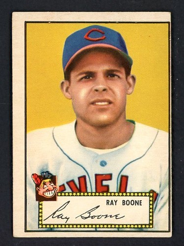 1952 TOPPS # 55 RAY BOONE INDIANS VG-EX RED SET BREAK 486401 (KYCARDS ...
