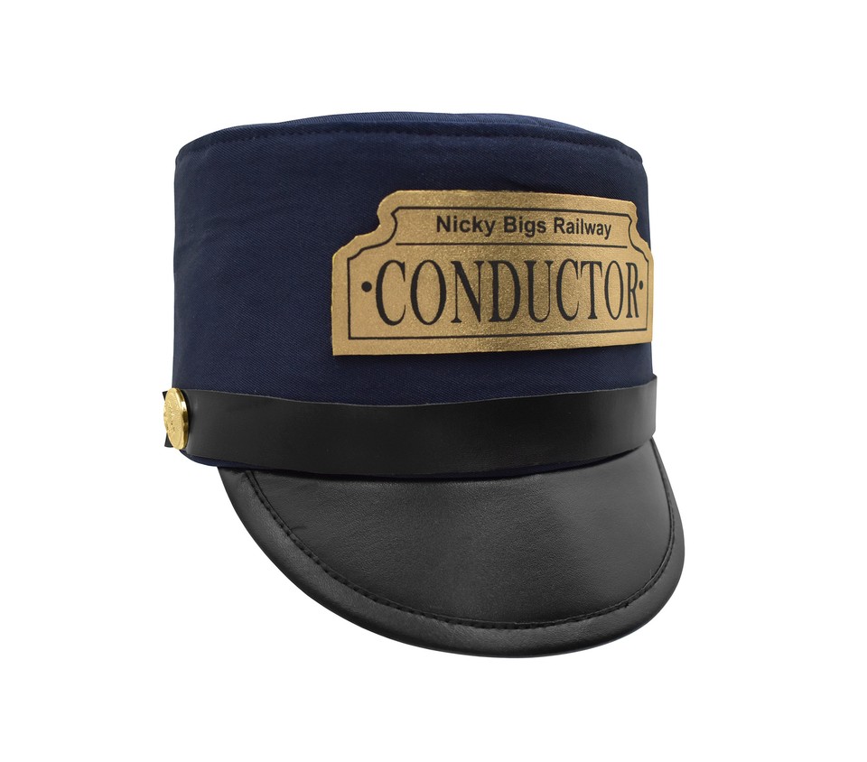 Child Deluxe Polar Navy Express Conductor Hat Train Engineer Costume ...
