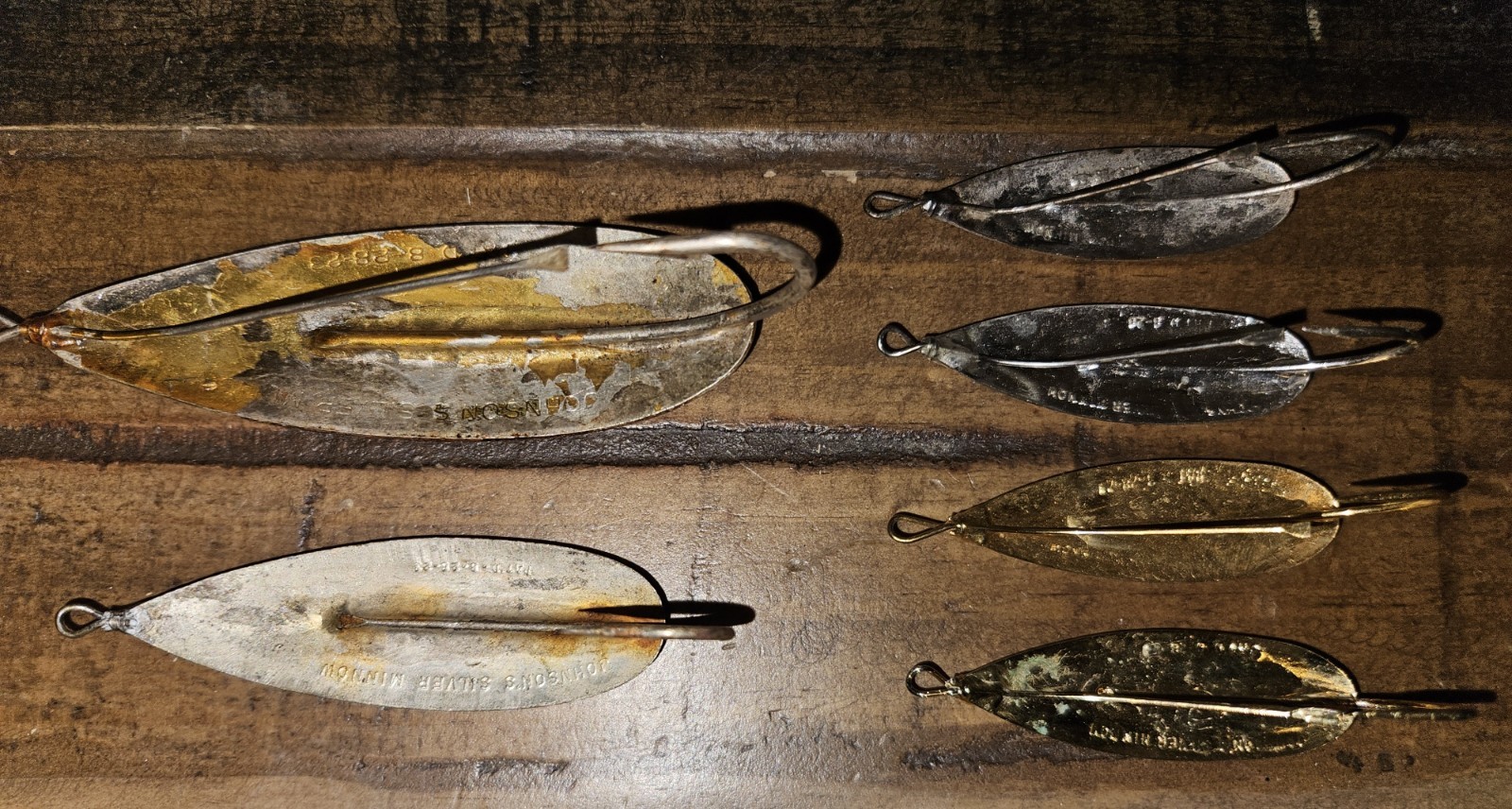 Vintage Johnson Silver Minnow Spoon Lures Lot Of 6 | eBay