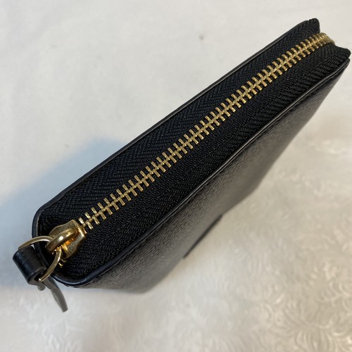 Kate Spade New York Black Leather 6 Ring Zip Around Personal Organizer ...
