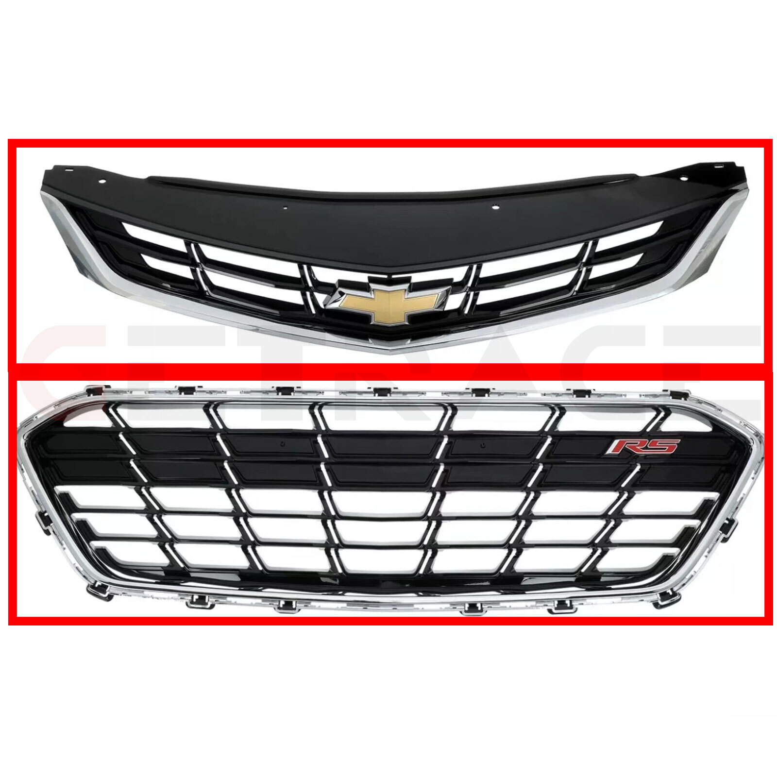 2016 2017 2018 2019 Chevy Chevrolet Cruze RS Grille Lower Upper OEM ...