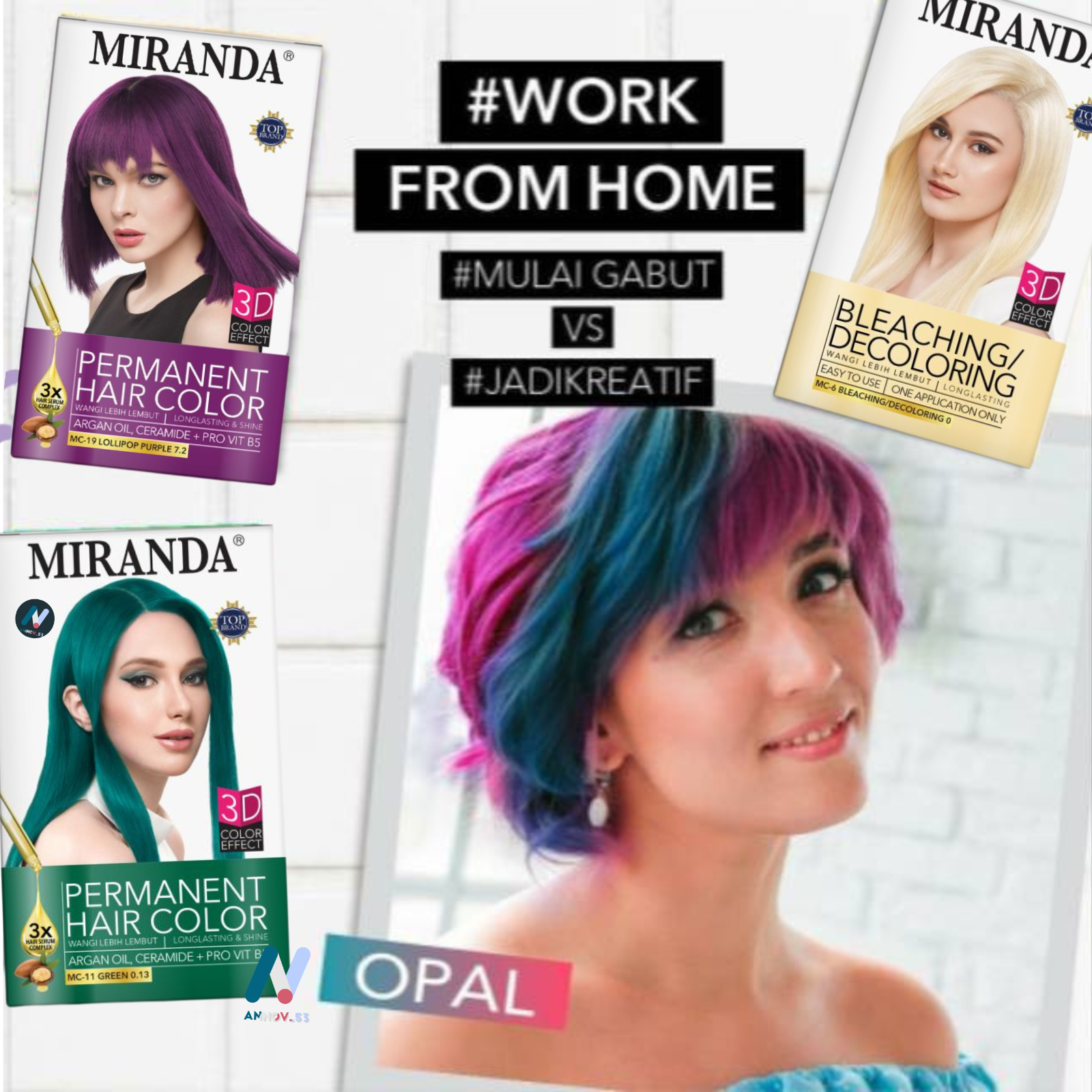 2X MIRANDA Premium 3D Permanent Hair Dye Shiny Moisture Color #MC-11 ...