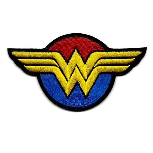 WONDER WOMAN IRON ON PATCH 4" Female Comic Book Superhero Embroidered ...