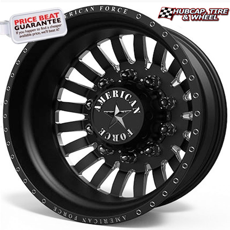 American Force Doom 22.5"x8.25 Black Dually (4-Forged /2 Steel Wheels ...