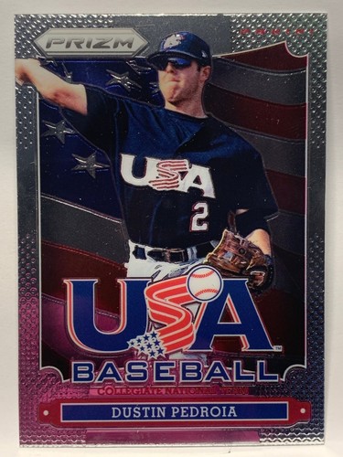 DUSTIN PEDROIA 2013 Panini Prizm Baseball #USA1 - USA BASEBALL INSERT ...