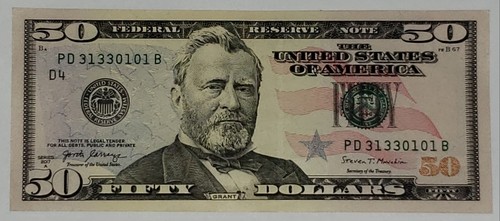 2017A $50 Fancy Note TRINARY/ 2 Triples & a Double PD 31330101 B | eBay