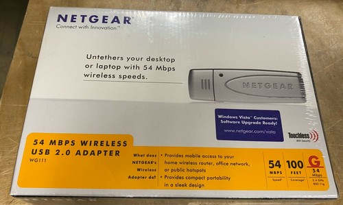 NETGEAR 54 MBPS WIRELESS USB 2.0 ADAPTER WG111 NEW IN SHRINKWRAP | eBay