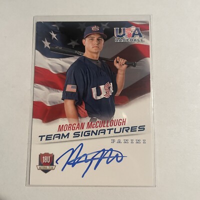 2015 Panini USA Baseball Blue Ink /499 Morgan McCullough #18U-MC Auto ...