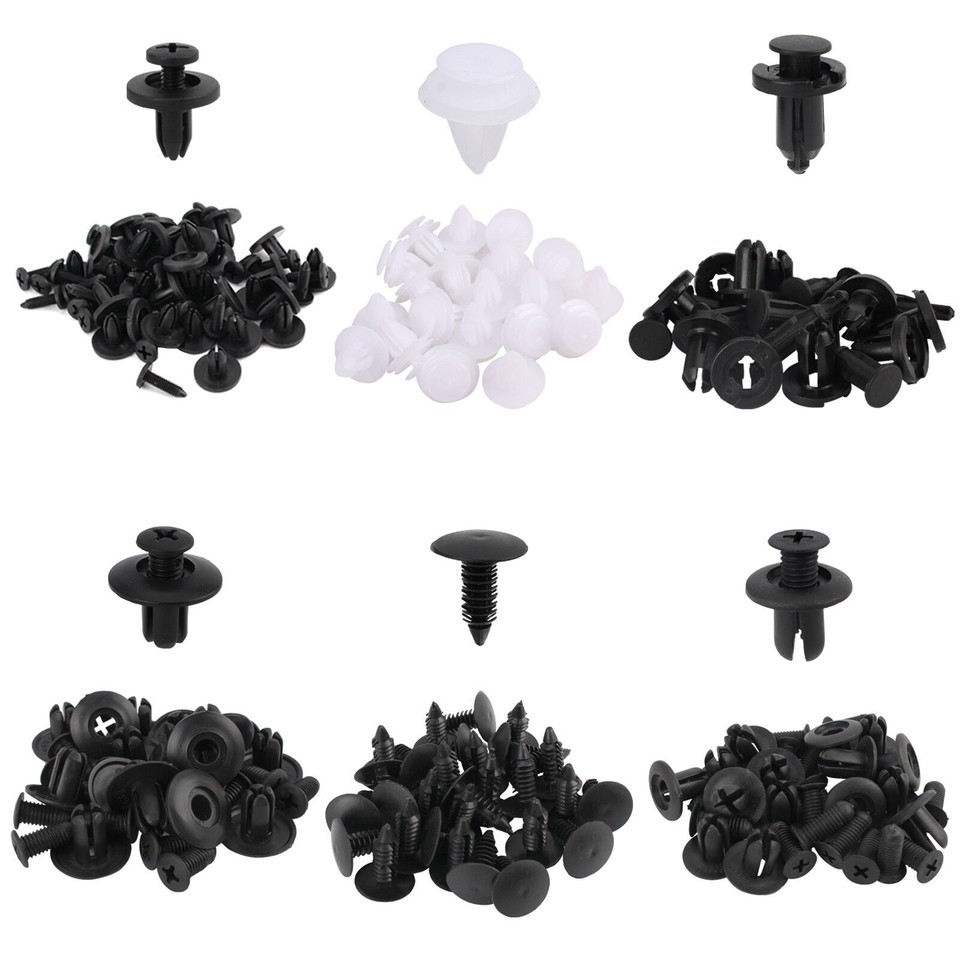 100 PCS Box Set Bumper Fender Liner Push Type Retainer Clips Fastener ...