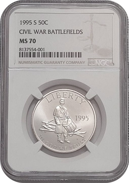 1995 S Civil War Battlefield Commemorative Half Dollar Coin NGC MS70 | eBay