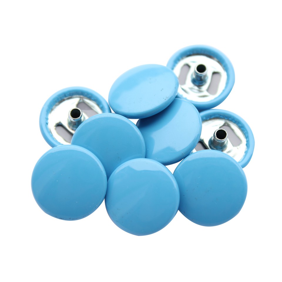 15mm Large Press Studs Silver Snap Fasteners Buttons Caps DIY Craft ...