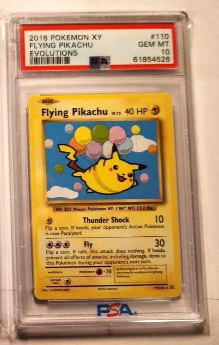 Pokémon PSA 10 Flying Pikachu POKEMON TCG CARD Evolutions 2016 Pokémon ...