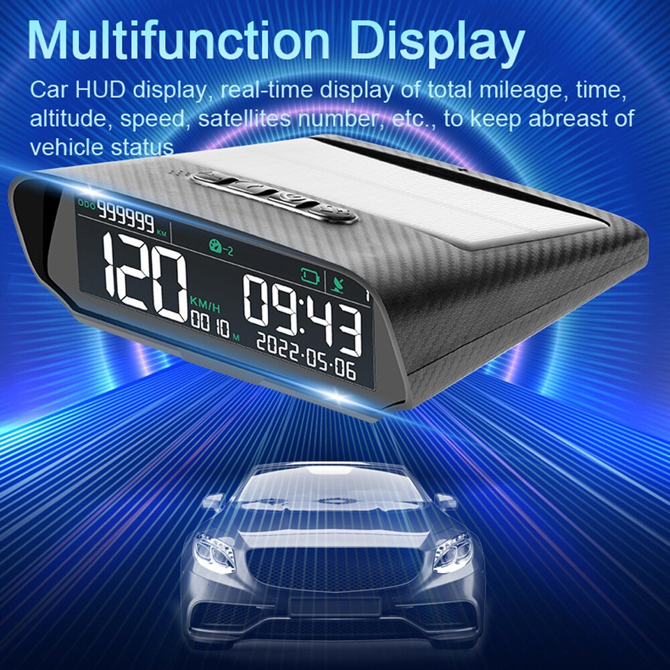 Car Headup Display Solar Digital Speedometer with LCD I3P6 | eBay