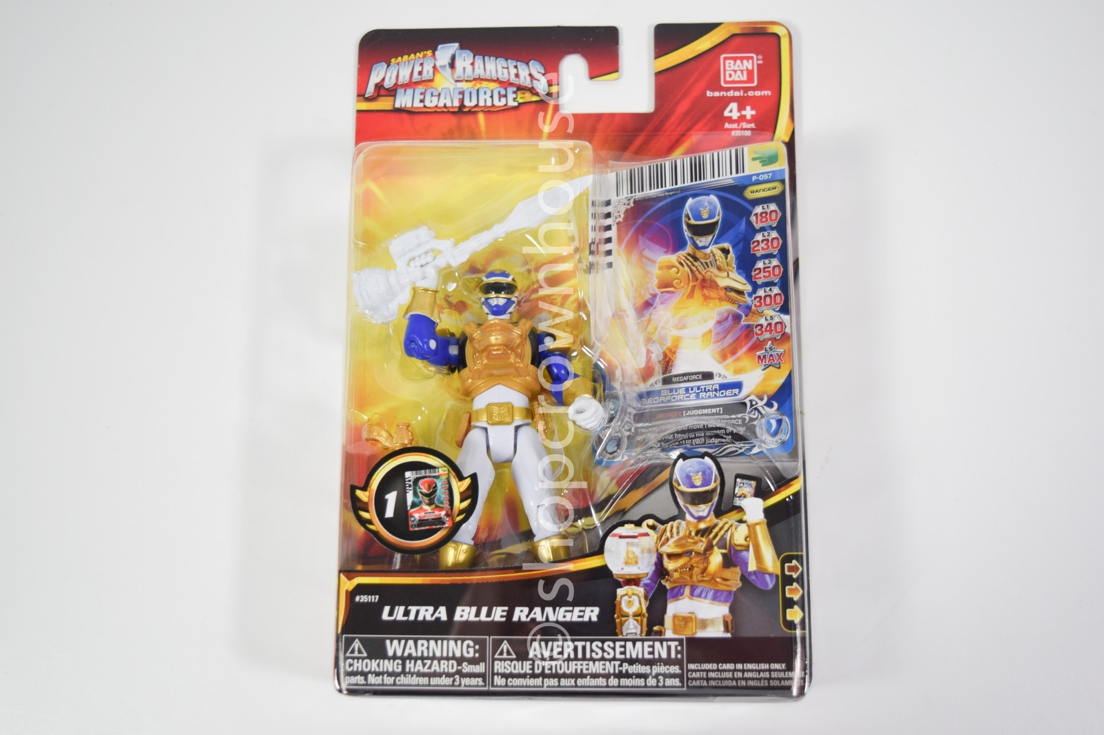 NEW Power Rangers Megaforce ULTRA BLUE RANGER Action Figure With Card 4 ...