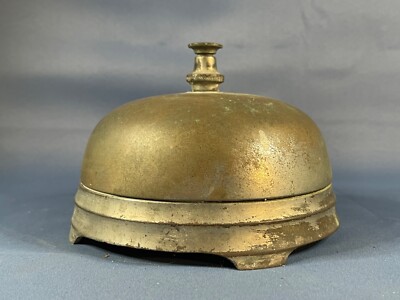 Antique 5" Diameter Large Loud Hotel Service Front Desk Bell See Video ...