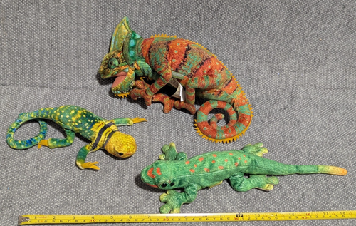Folkmanis Chameleon Gecko Lizard Finger Puppet Realistic Animal Reptile ...