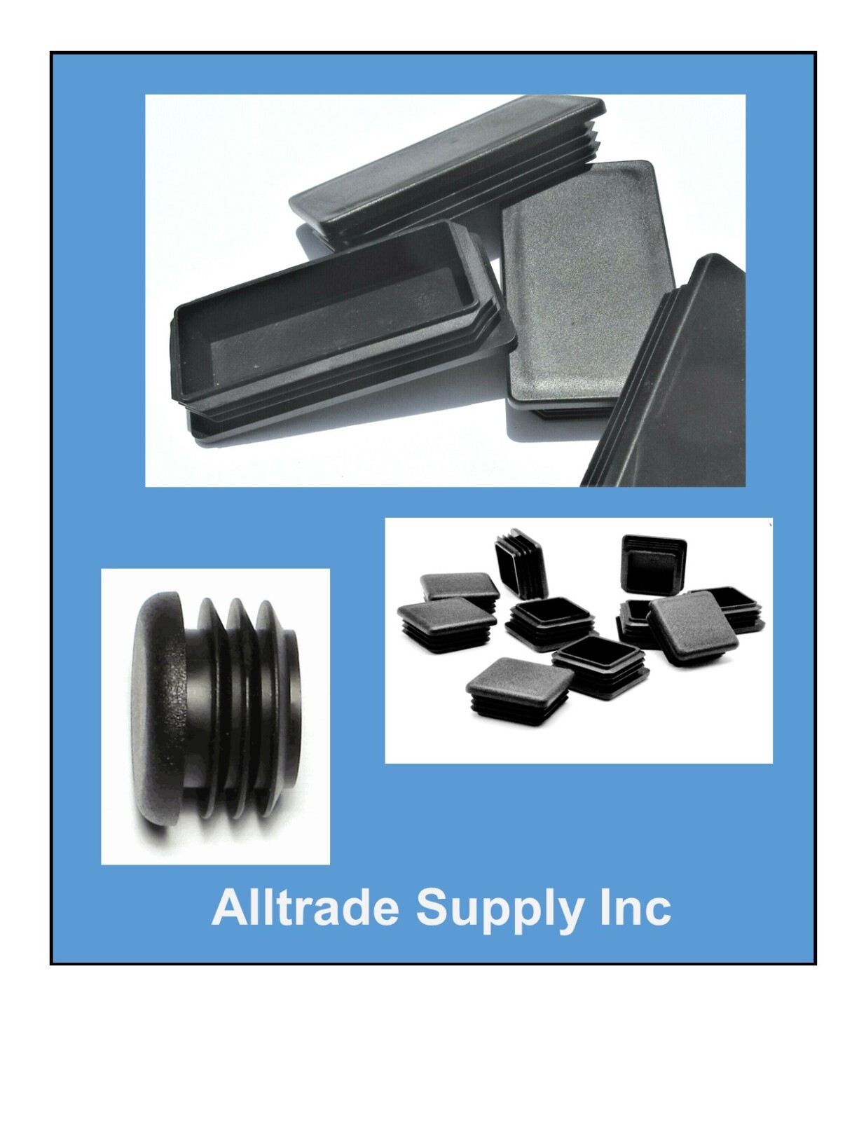 1” X 2” Rectangle End Cap Plugs Rectangular Tubing Caps Various Package ...