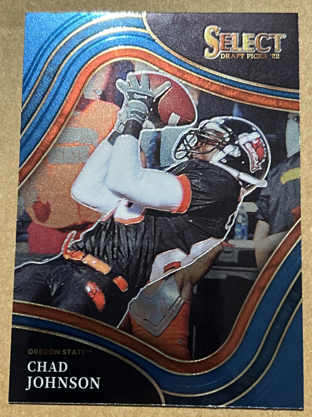 2022 Panini Select Draft Picks Field Level Blue Chad Johnson #164 ...