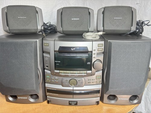 Pioneer Stereo File Receiver System 25 CD AM FM Dual Cassette Audio XR ...