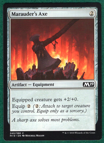 Marauder's Axe - Core Set 2019 M19 #240 - Magic: The Gathering MTG Card ...