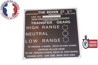 Plaque Constructeur LAND ROVER SERIE 1 Plaque Vierge Neuf | eBay