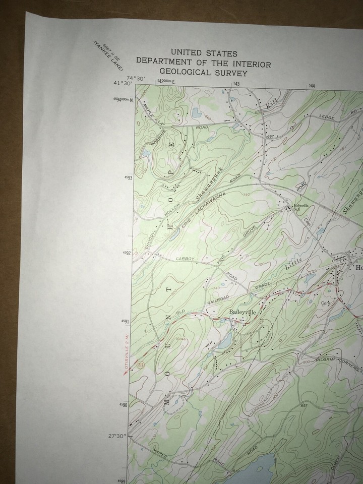 Middletown NY Orange County USGS Topographical Geological Survey ...