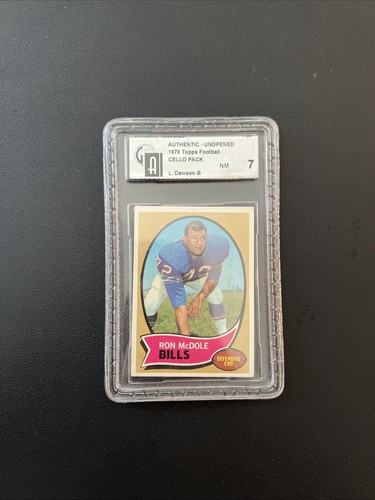 1970 Topps Football Cello Pack Unopened GAI Certified Dawson showing ...