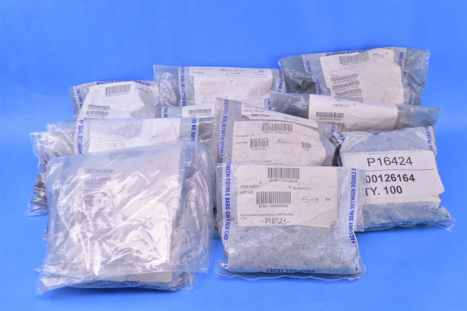 Wholesale Lot of 850 Monogram Aerospace Aircraft Blind Bolts Titanium ...