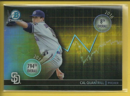 Cal Quantrill RC 2016 Bowman Chrome Draft Dividends Refractor Rookie ...