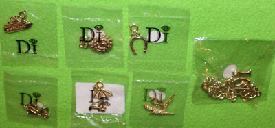 NEW goldtone DIAMONDS INTERNATIONAL di CHARMS bracelet *U-PICK* chair ...