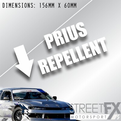 Prius Repellent White Sticker Decal Exhaust Turbo 4x4 AWD Race JDM V8 ...
