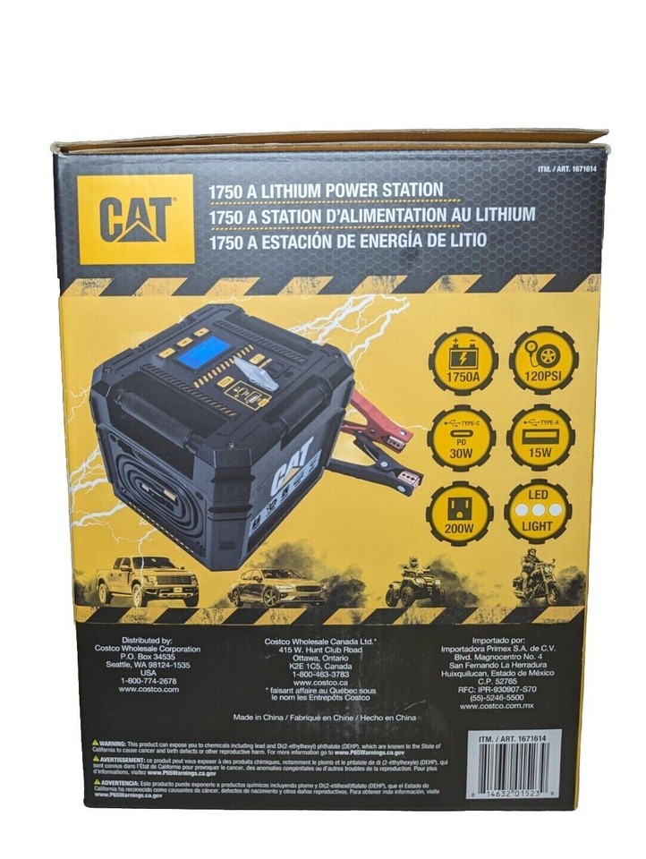 CAT Power Station Cube Portable Battery Charger Jump Starter Tire Air ...