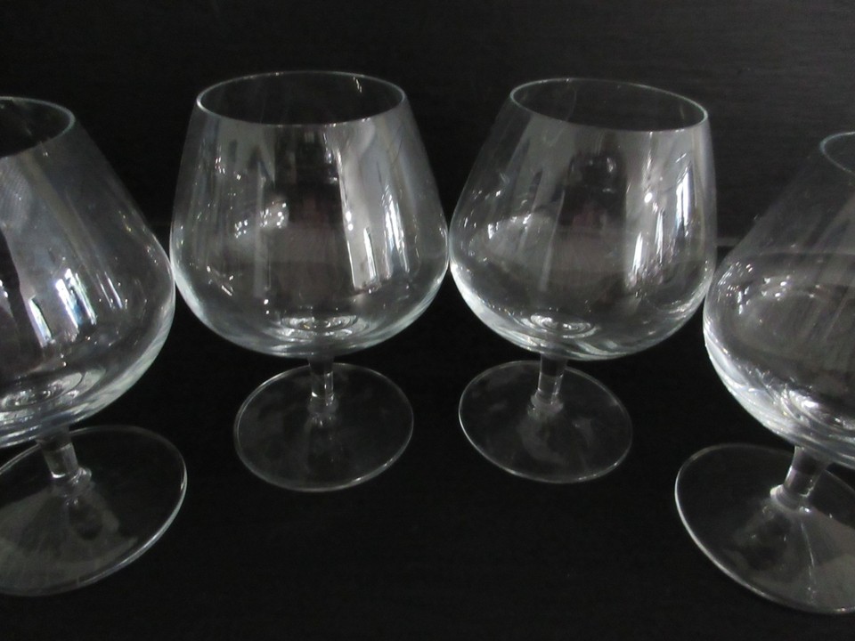 Crystal Brandy Snifters Glasses 4 14oz to the BRIM Excellent Condition ...