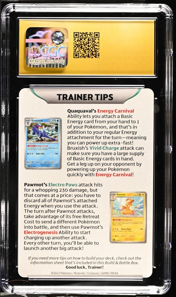 BLACK LABEL CGC 10 Pristine Koraidon S&V Trainer Tips Full Art Insert ...