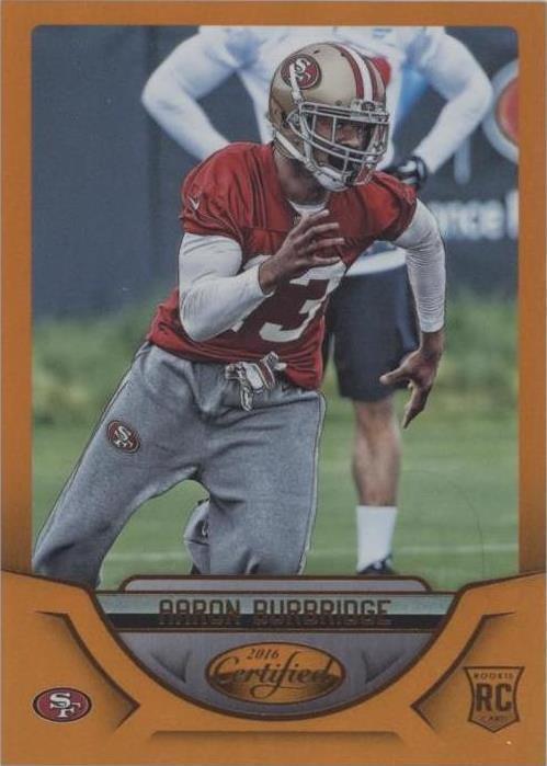 2016 Panini Certified - Rookies Aaron Burbridge #185 Mirror Orange /225 ...