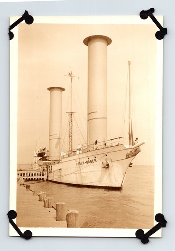 Antique Photo New York City Flettner German Rotor Ship Baden-Baden 4" x ...