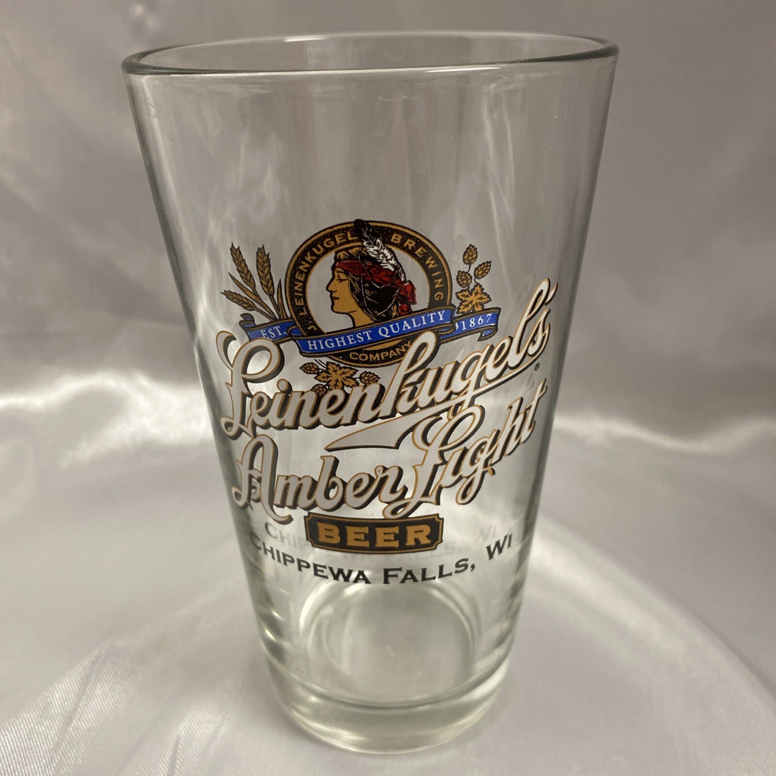 Leinenkugel’s Amber Light Beer Glass Excellent Condition | eBay