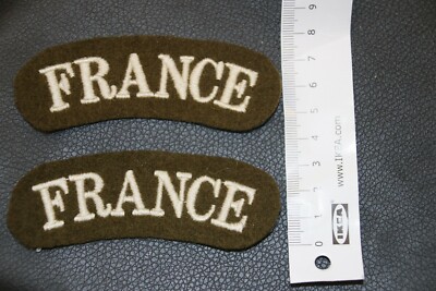 FREE FRENCH FRANCE LIBRE ARMY CLOTH TITLES TITLE LARGE TYPE BADGE ...