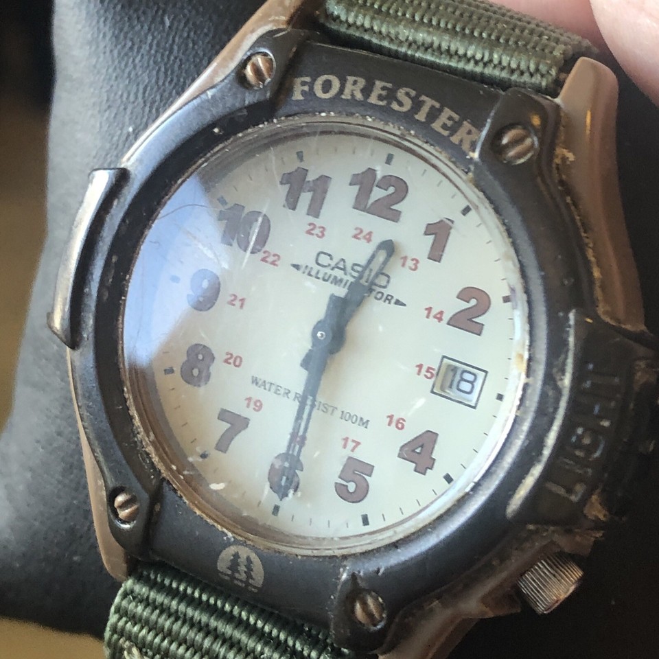 Vintage Casio Forester Quartz Watch FT-500W Men Illuminator Date | eBay
