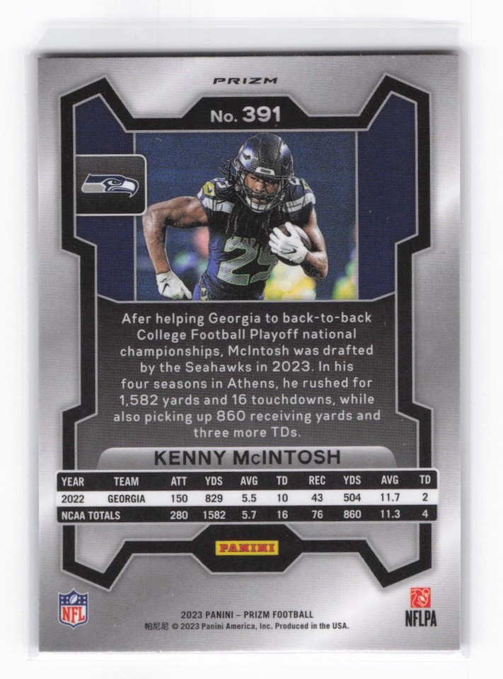 2023 Panini Prizm Kenny McIntosh Red White and Blue RC Rookie #391 | eBay