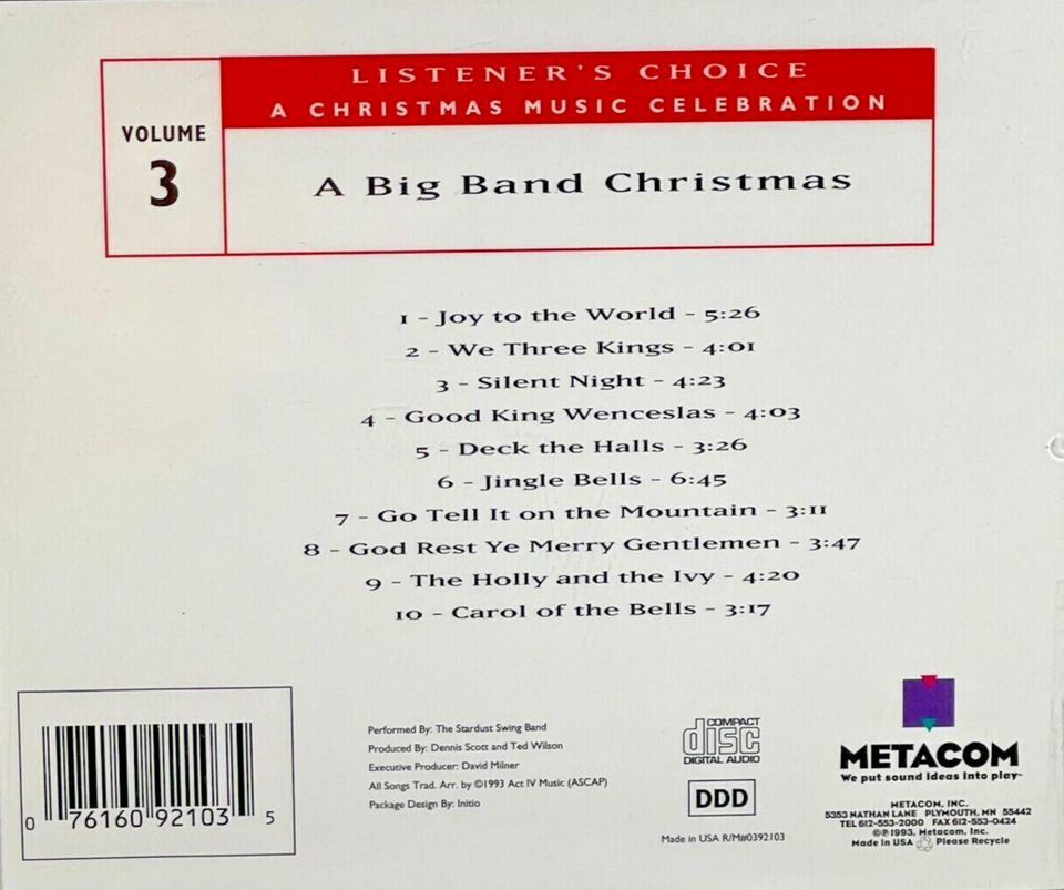 Listener’s Choice A Big Band Christmas, A Christmas Music Celebration ...