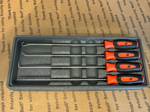 Snap-On SGLASA204CO ORANGE 4 Piece Miniature Soft Grip Long Pick Set | eBay