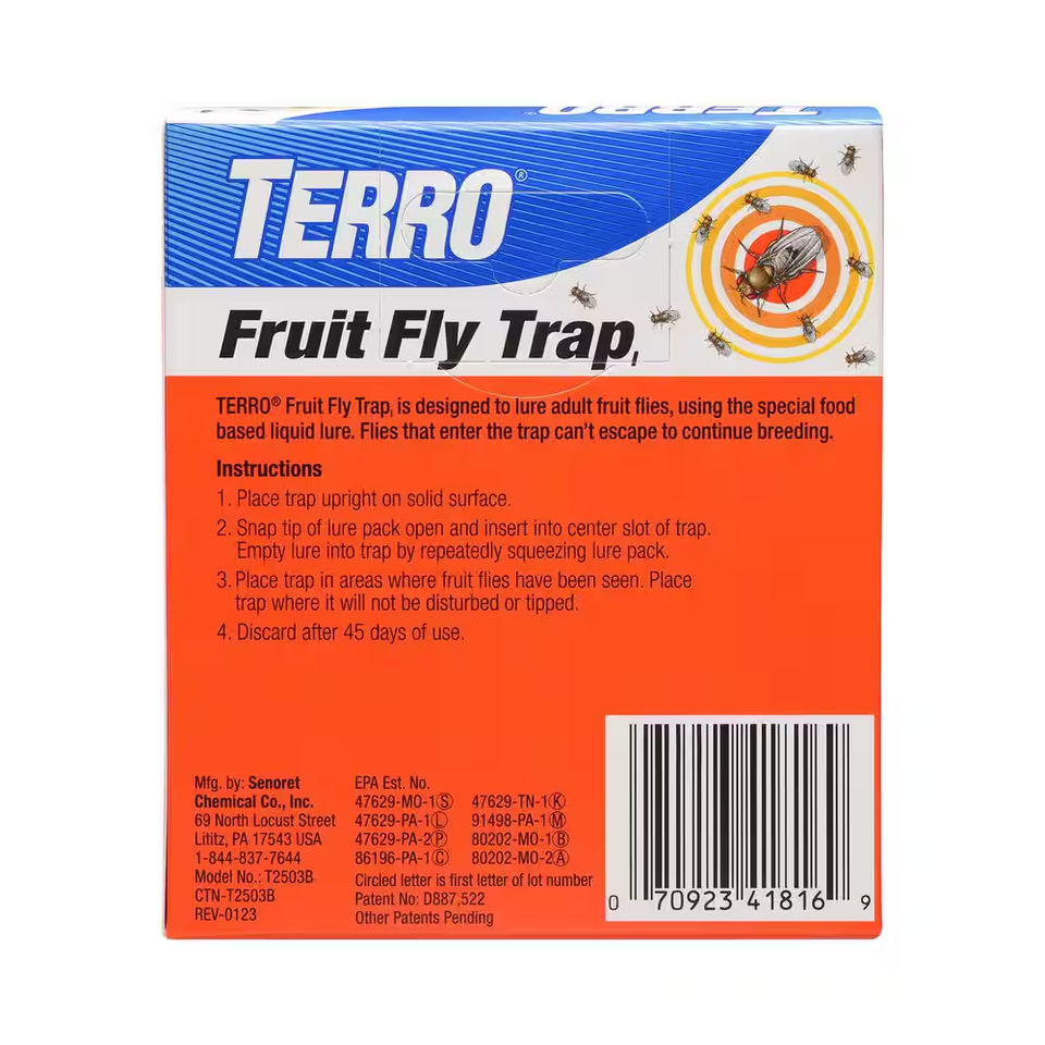 Indoor Fruit Fly Trap, (2-count) , Terro Traps, In Built With Window ...
