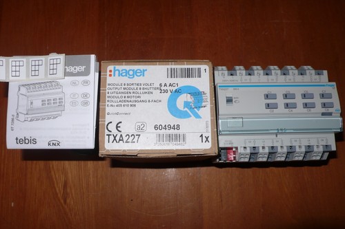 Hager TXA227 Module sortie pour volets roulants pour 8 moteurs 220V 6A ...