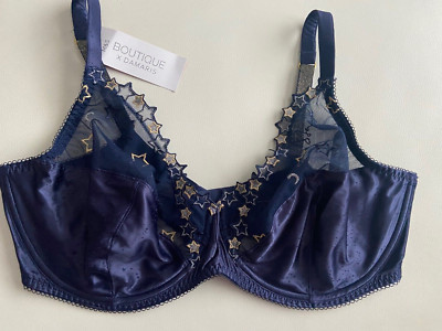 Lovely BNWT M&S Boutique X Damaris navy Astrid star non padded plunge ...