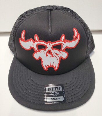Black Death Gothic Industrial Thrash Metal Red White Skull Hat Snapback ...