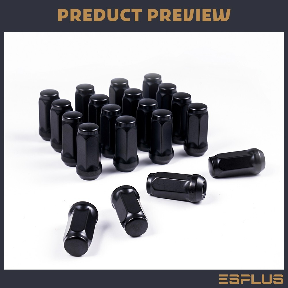 For Audi A3 Set Of 20 Black Acorn Lug Bolts – 14x1.5 Thread, 28mm ...